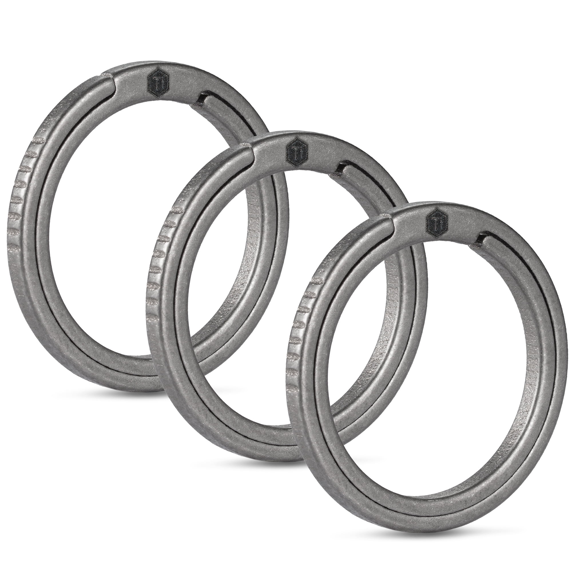 Key Unity Key Rings, 3 Pack Titanium Split Side Pushing Key Rings for ...