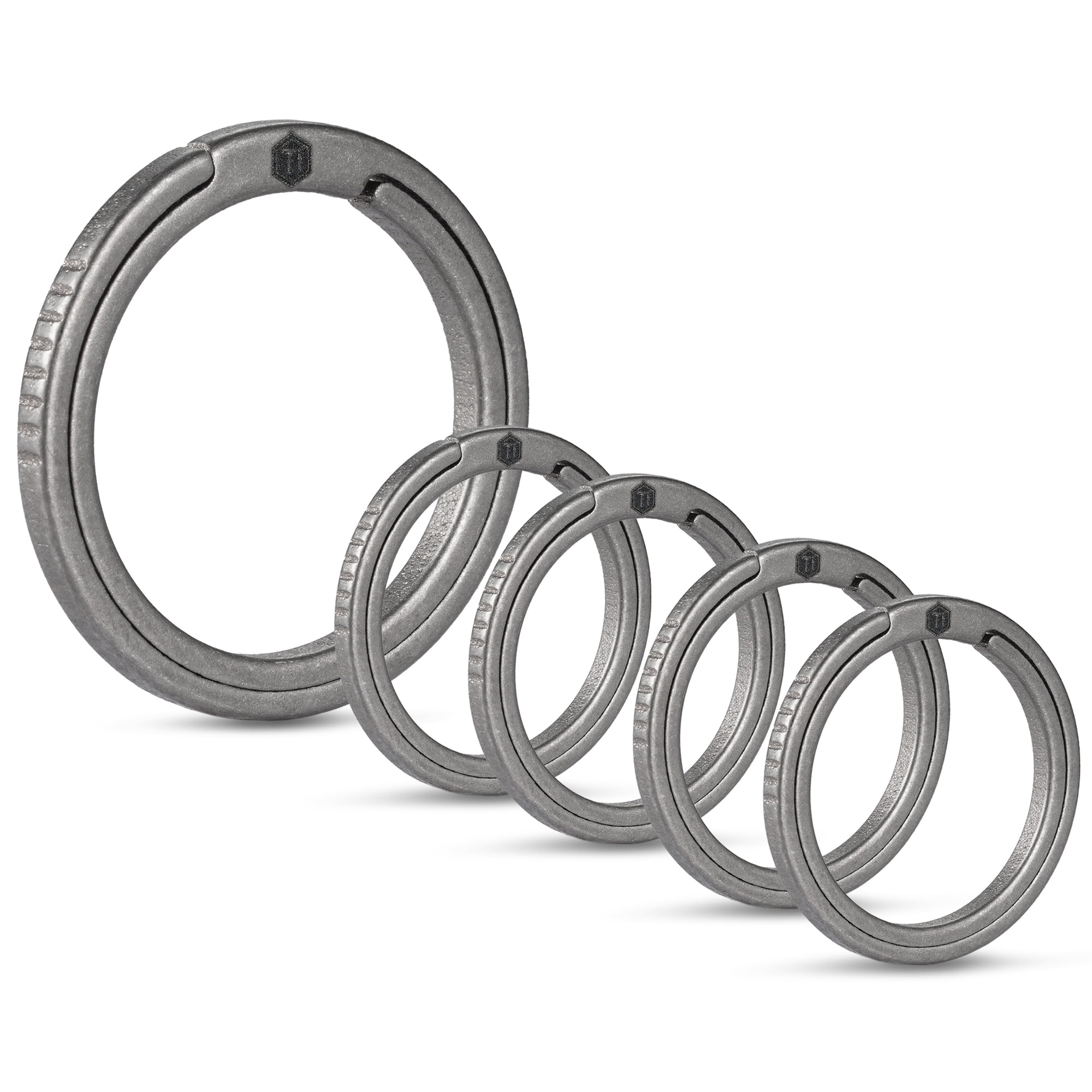 Key Unity Key Rings, 5 Pack Titanium Split Side Pushing Key Rings for ...