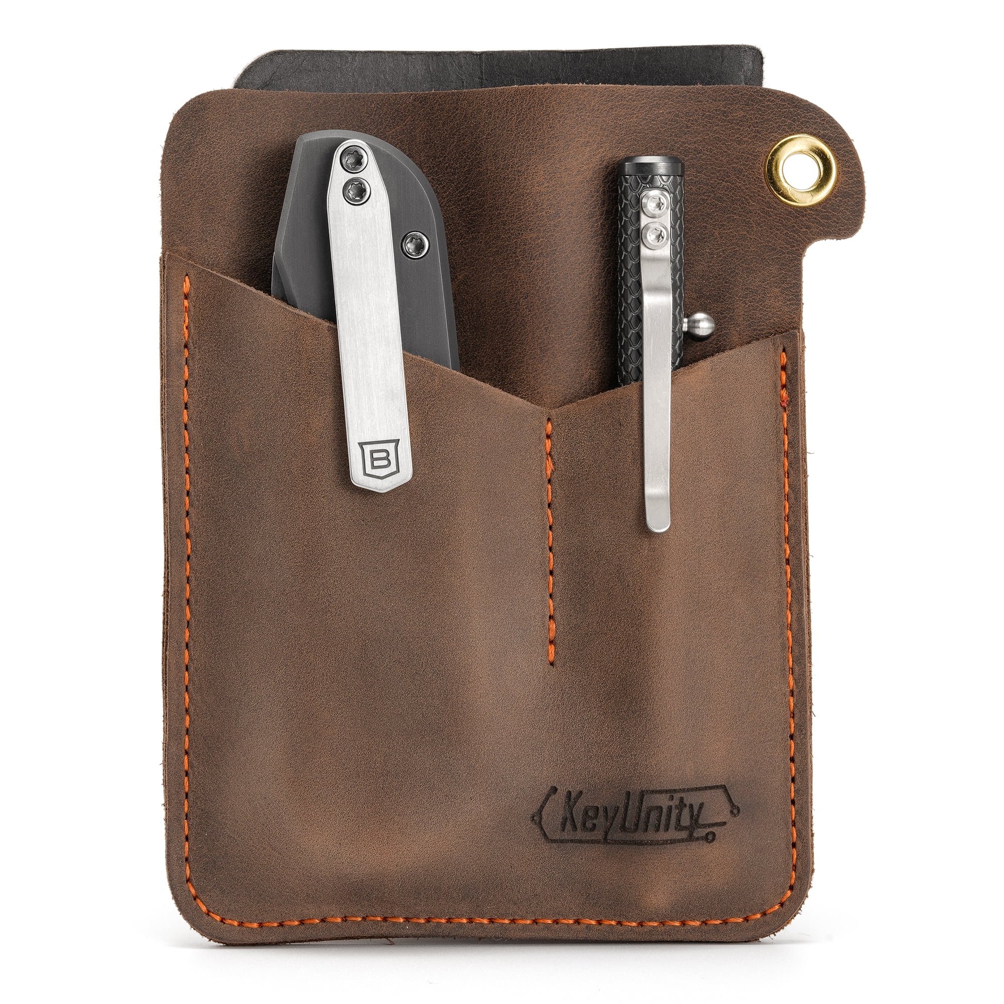 Key Unity Leather Multitool Sheath with 3 Pouch, EDC Pocket Organizer ...