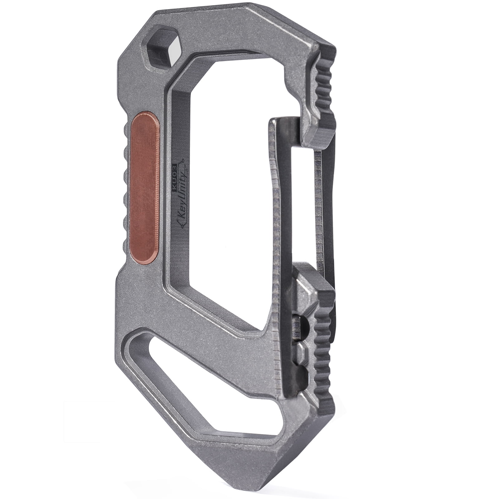 Key Unity Titanium Multitool Carabiner Keychain, 6 in 1 EDC Multitool Keychain for Men and Women ...