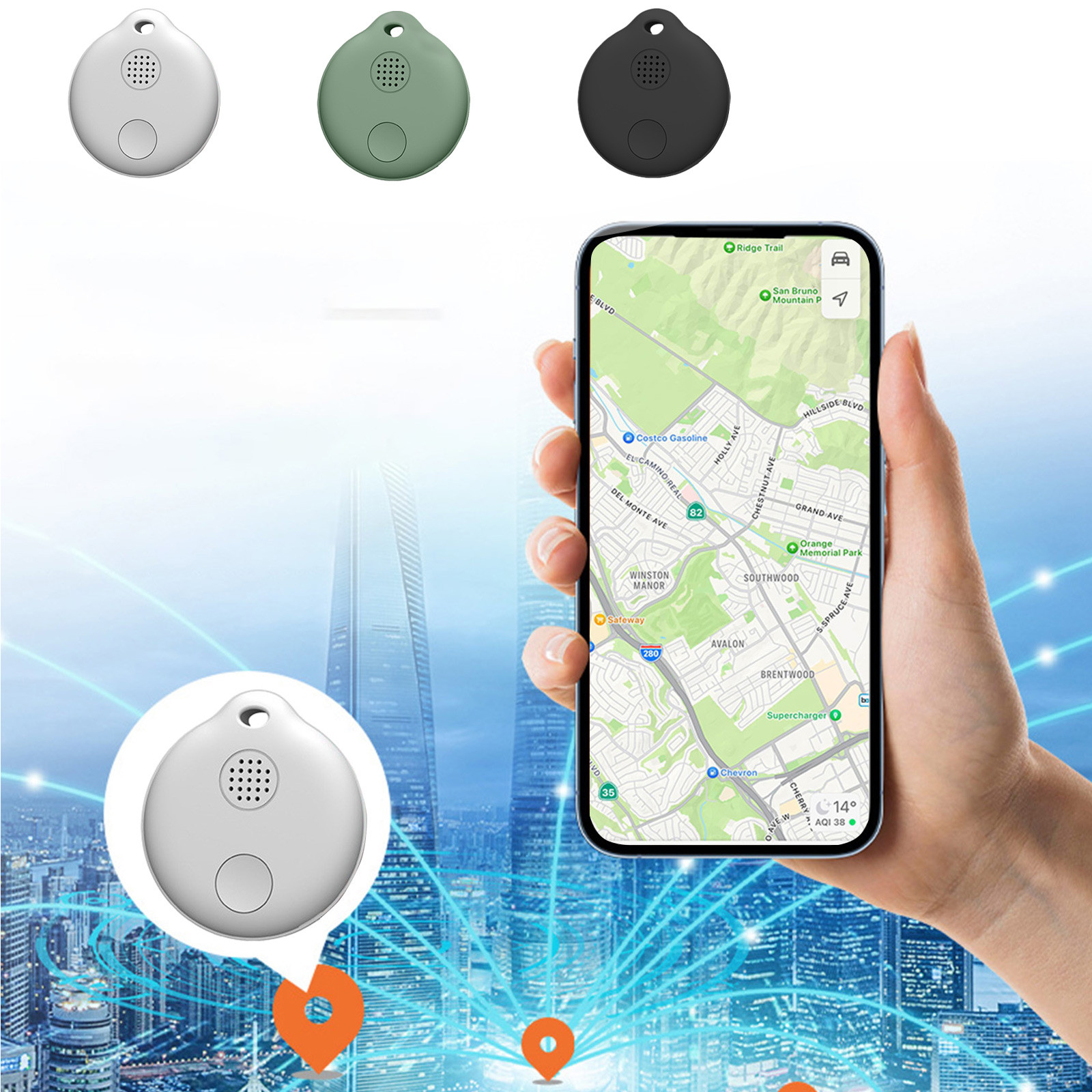 Key Wallet Wireless Finder Portable Positioning Bluetooth Loss ...