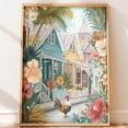 Key West Conch Houses Pastels Vintage Coastal Unframed Paper Print ...