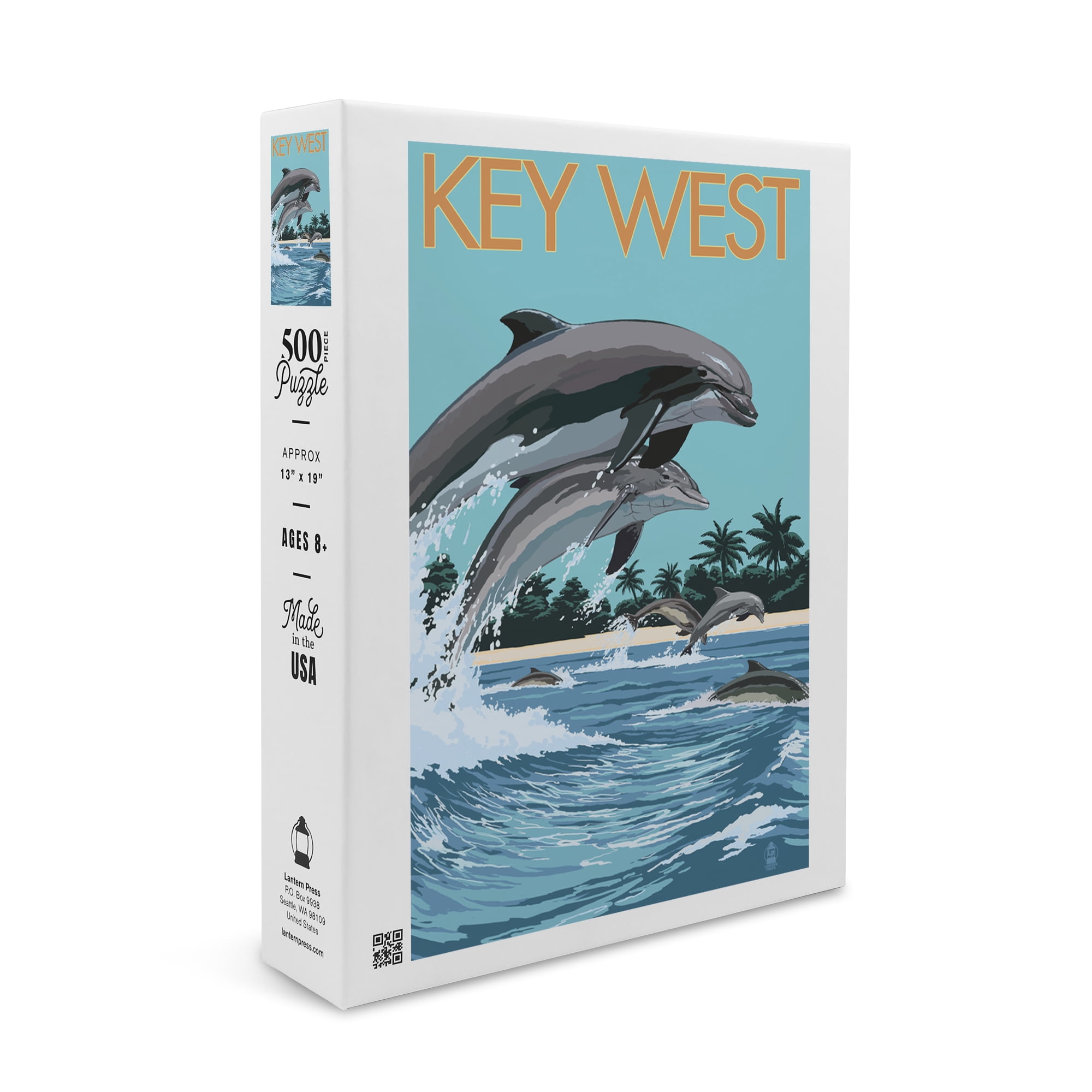 Key West, Florida, Dolphins Swimming (19x27 inches, Premium 500 Piece ...