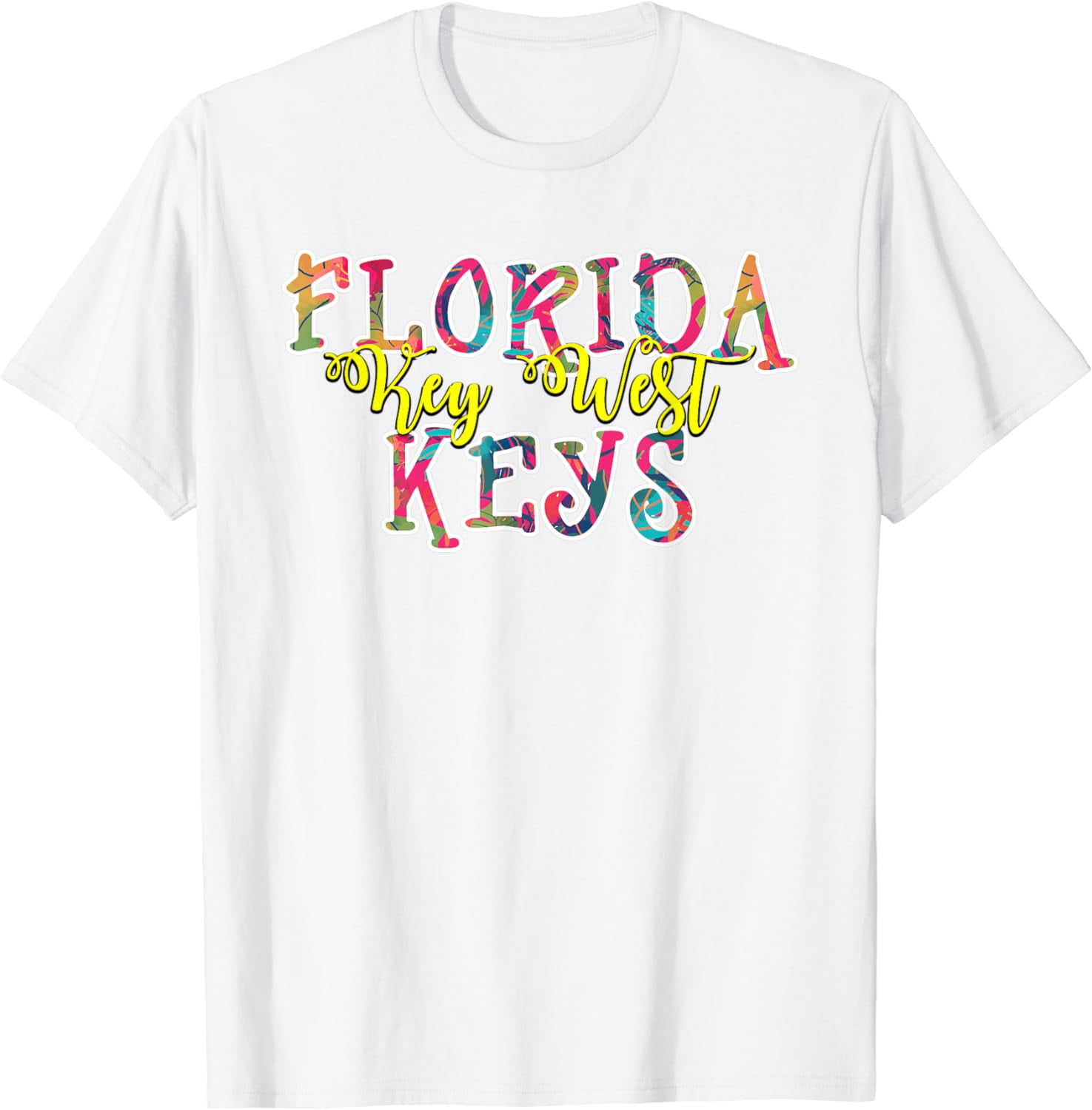 Key West Florida Keys Tropical Souvenir T-Shirt - Walmart.com
