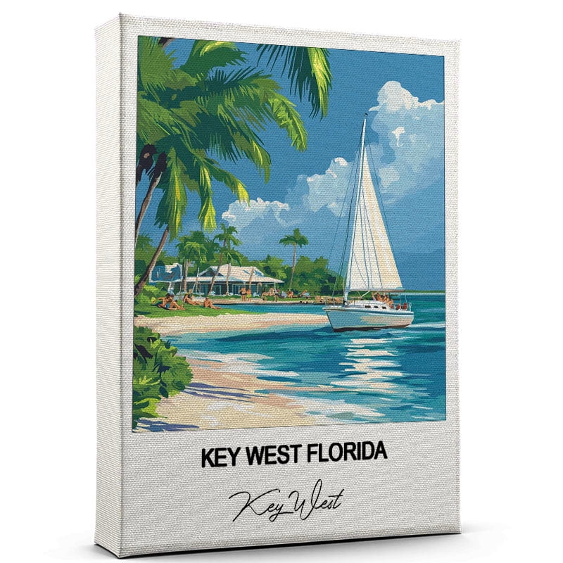 Key West Florida Travel Print on Canvas – Key West Canvas – Great for ...