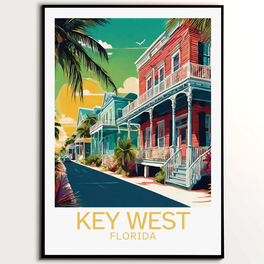 Key West Florida Wall Art, Key West Poster, Key West Artwork, Key West ...
