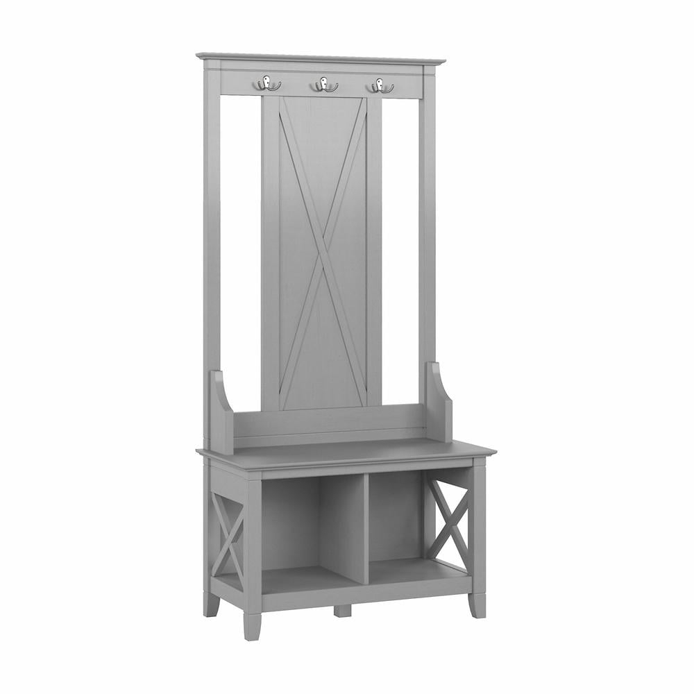 Key West Hall Tree with Shoe Storage Bench in Cape Cod Gray ...