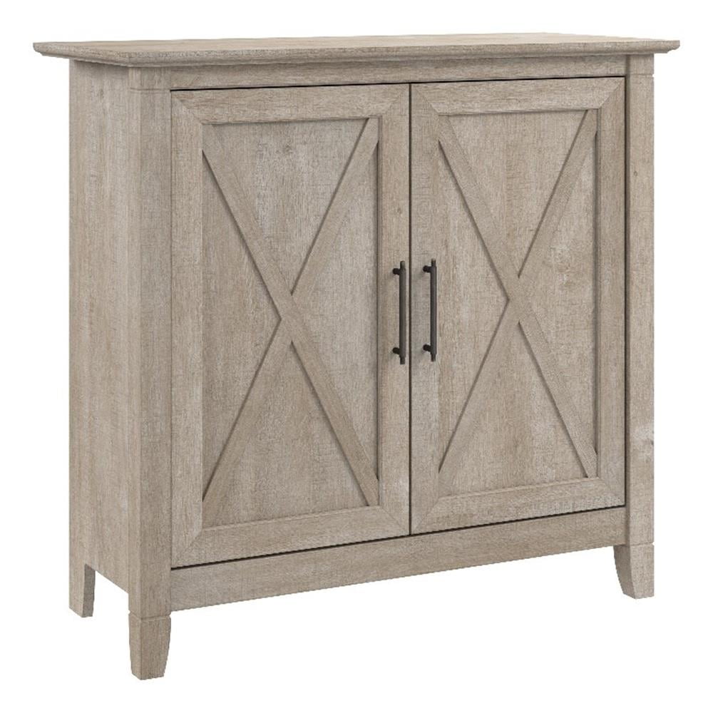 Key West Small Storage Cabinet with Doors in Washed Gray - Engineered ...
