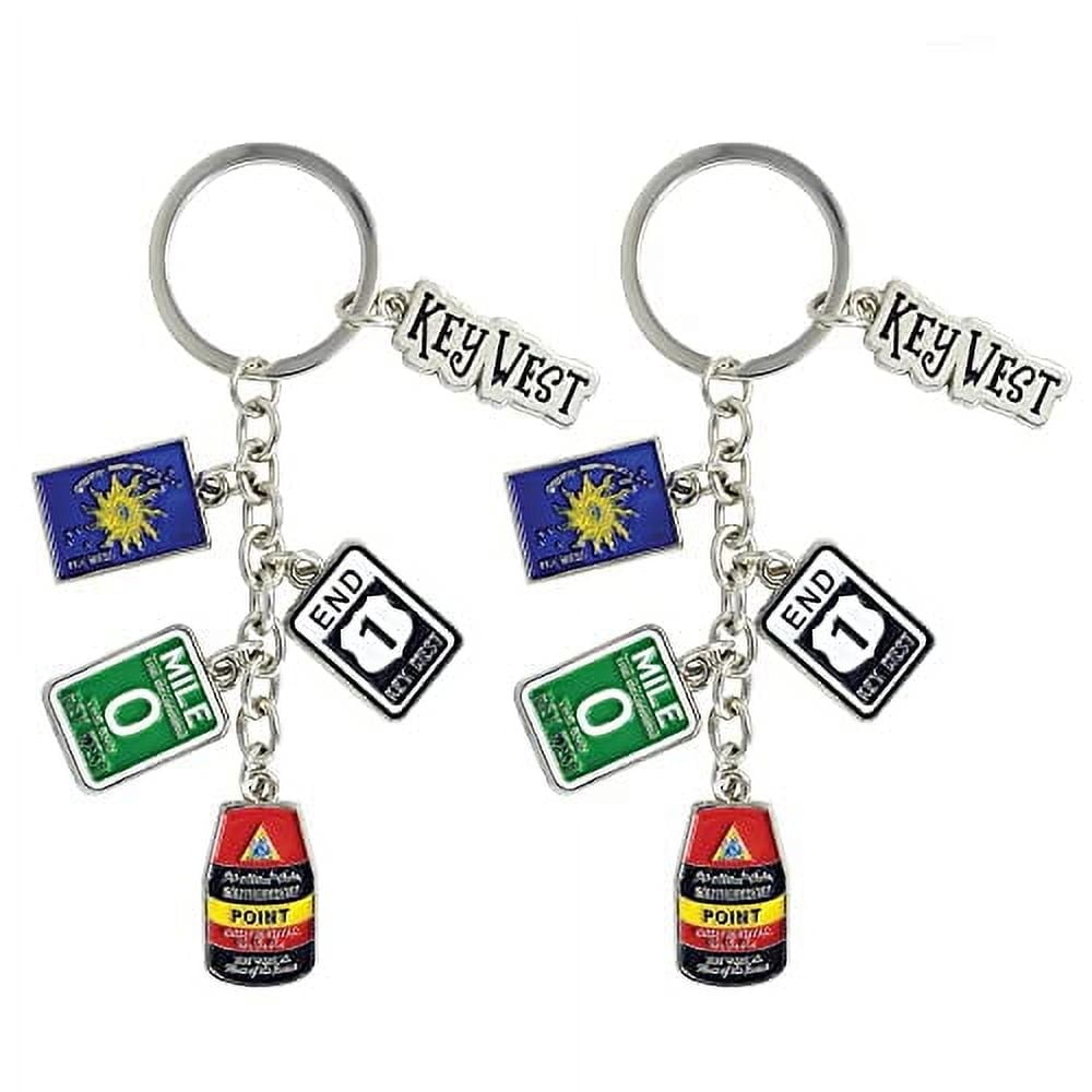 Key West Souvenir Charm Dangling Metal Keychain, Great Cayo Hueso Key ...