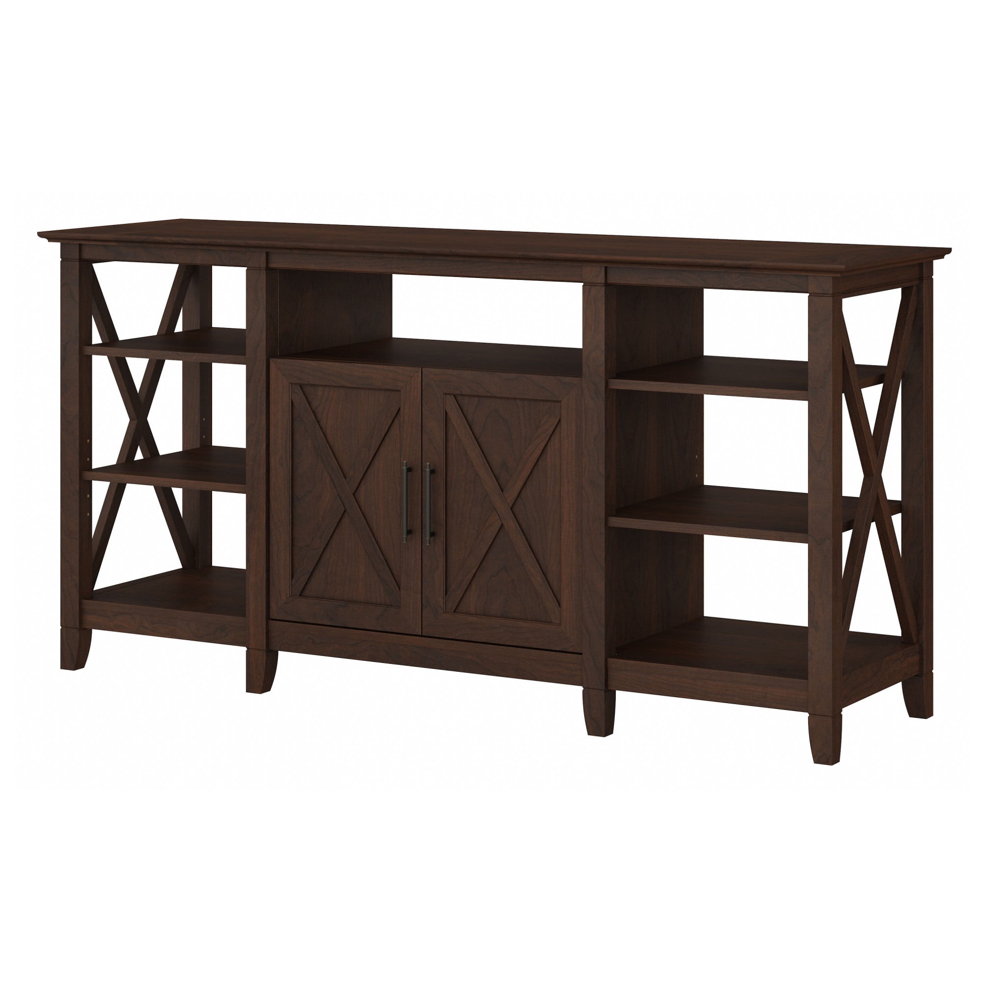 Key West Tall TV Stand for 65 Inch TV in Bing Cherry - Engineered Wood ...
