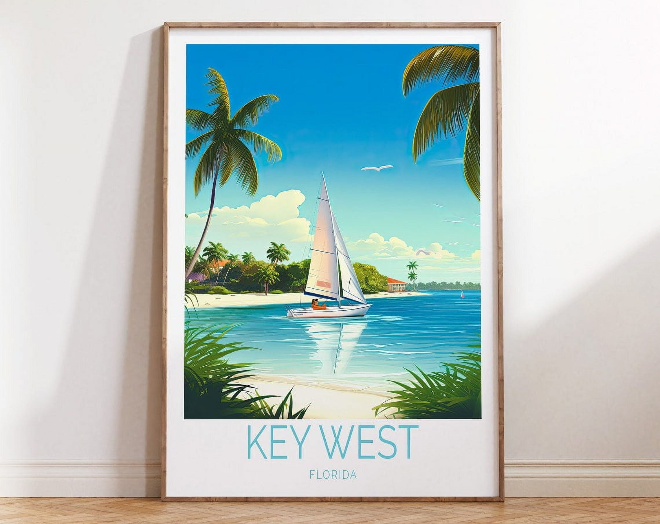 Key West Travel Print, Key West Wall Art, Florida Coast Print, Key West ...