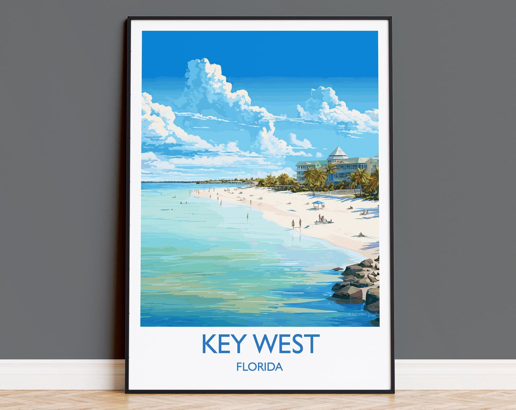 Key West Travel Print, Travel Poster of Key West , Key West Gift ...