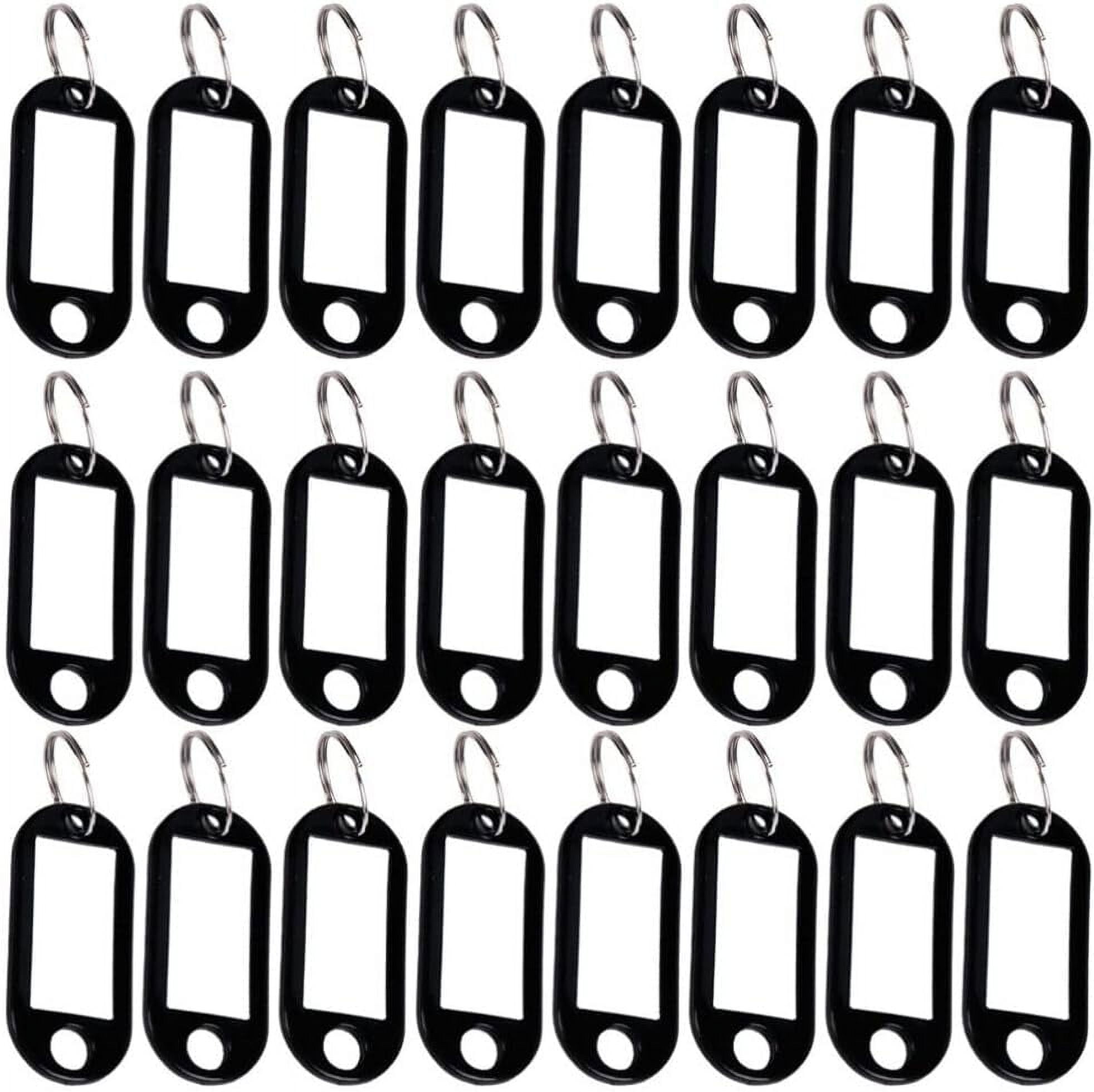 Key Writeable Label 100pcs Plastic Key Labels with Ring Key Chain Id ...