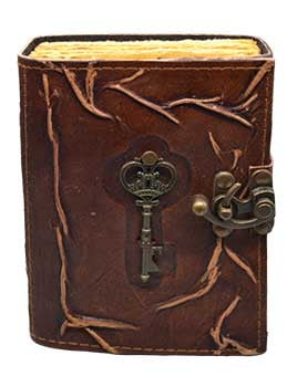 Key aged looking paper leather w/ latch - Walmart.com