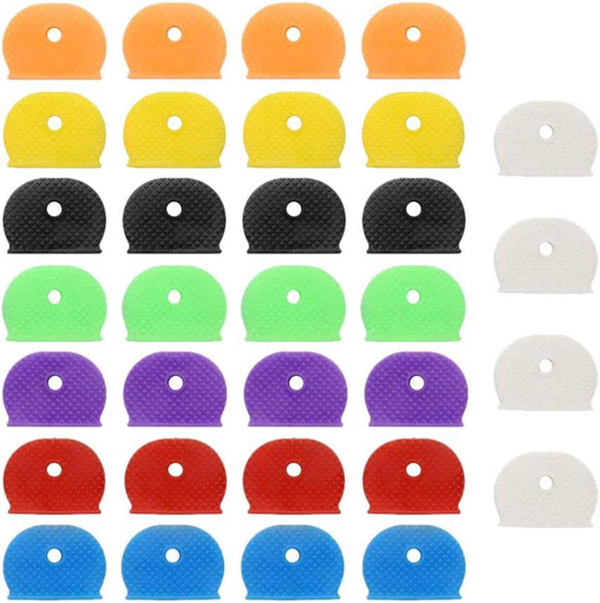 Key caps Covers 32 Pcs Key Caps Covers Tags Set Rubber Key Identifier ...