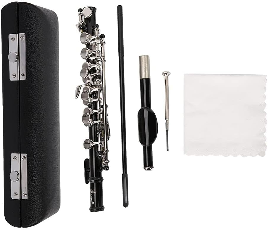 Key of C Piccolo with PU Leather Box, Cleaning Cloth and Rod, Piccolo ...