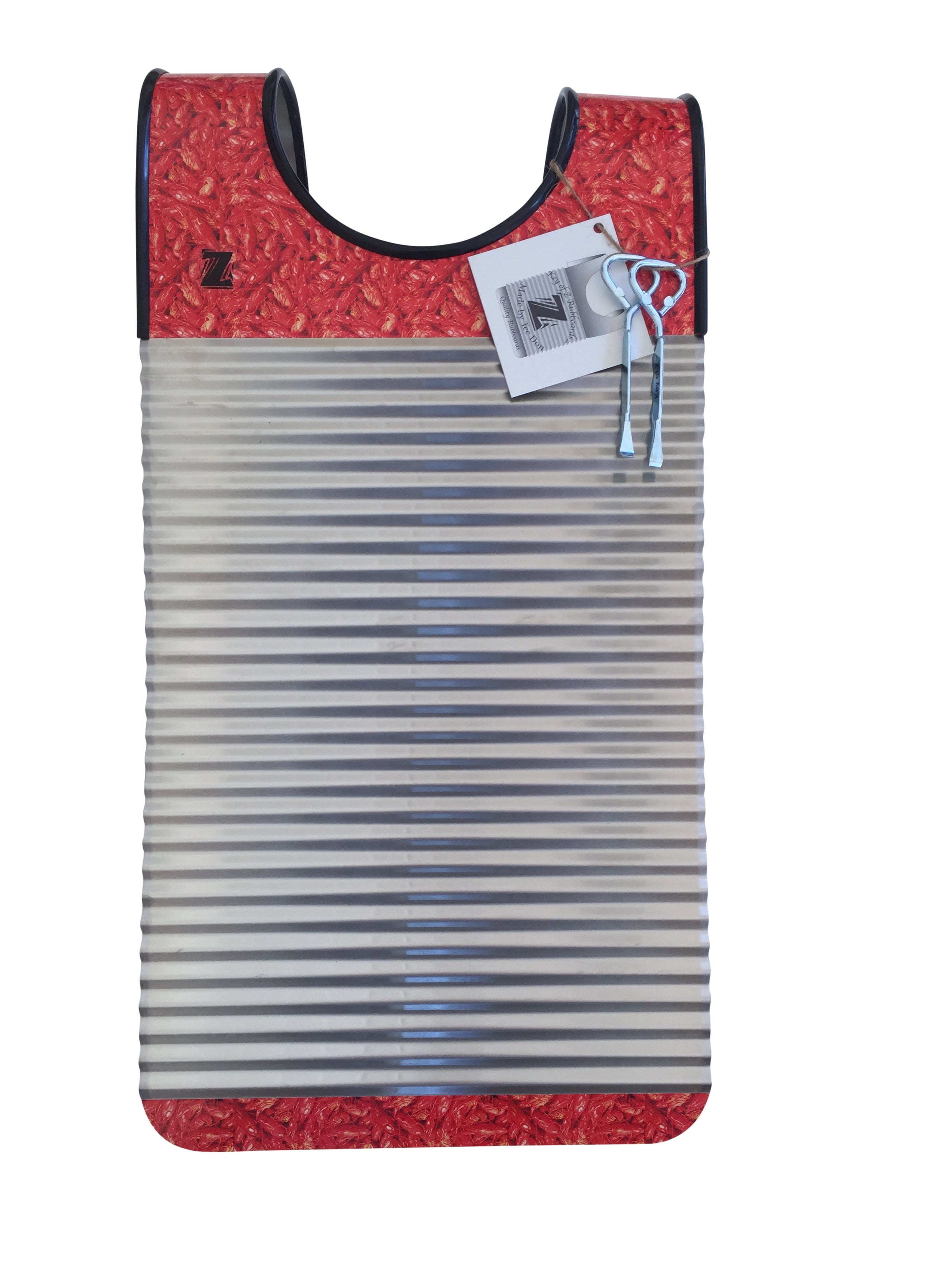 Key of Z Crawfish Zydeco 24 Gauge Stainless Steel Washboard Percussion ...