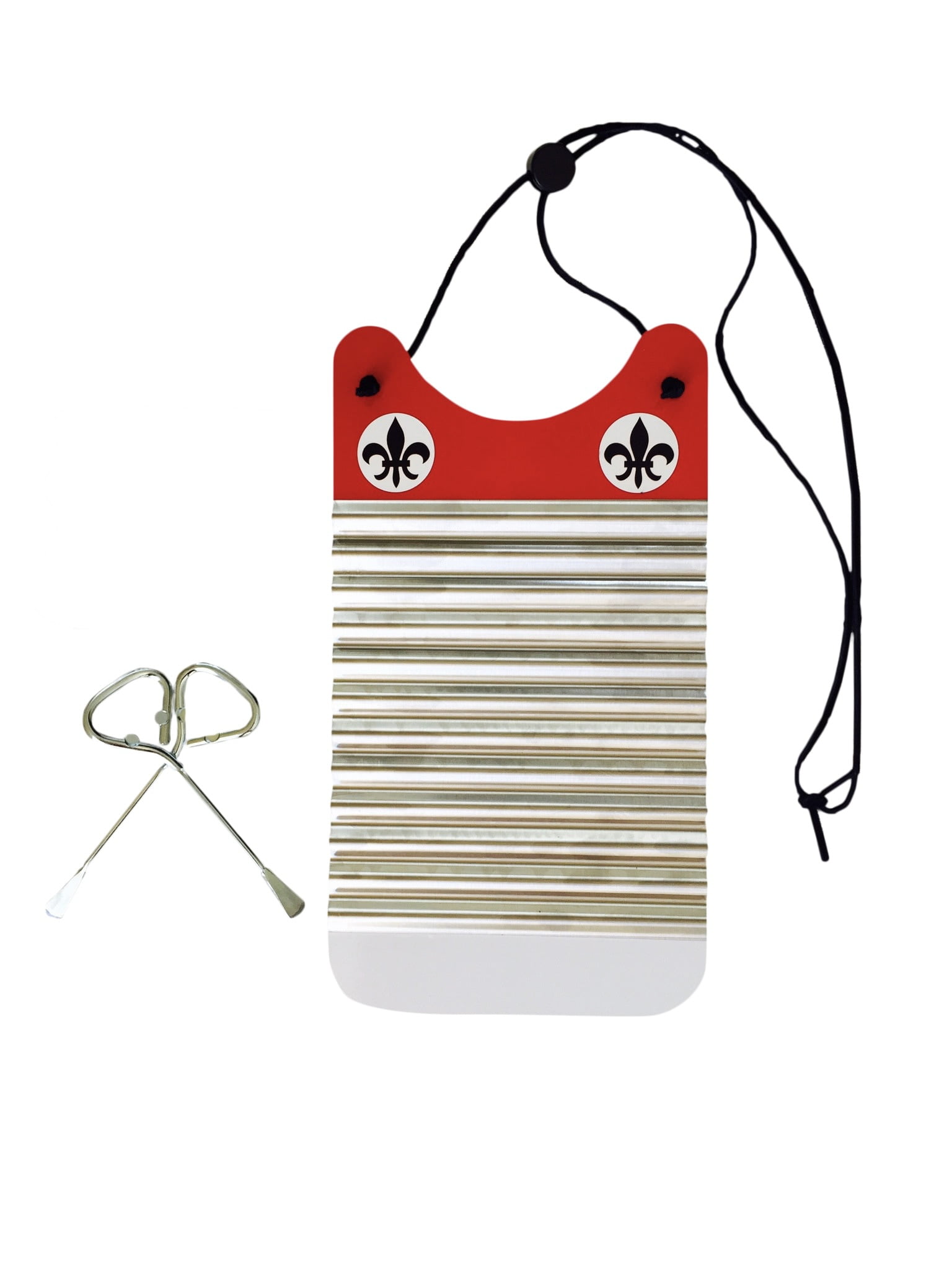Key of Z Mini Zydeco 24 Gauge Stainless Steel Washboard Percussion ...