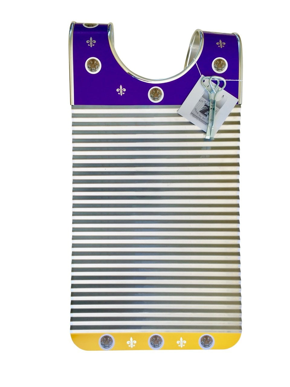 Key of Z Tiger Zydeco Stainless Steel Washboard Percussion Instrument ...