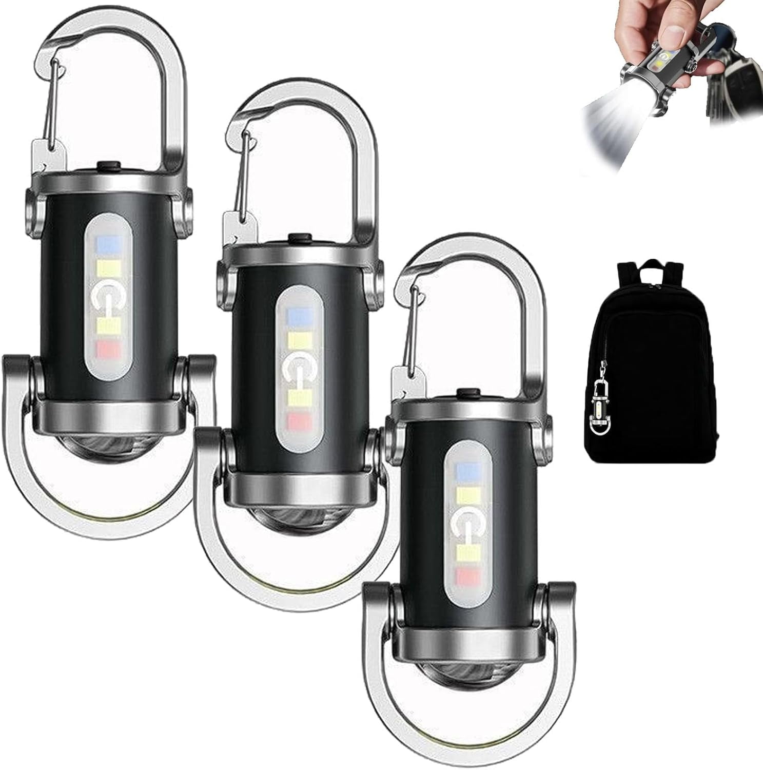 KeyBlazer Mini Flashlight, 1200LM Rechargeable Keychain Torch, Portable ...