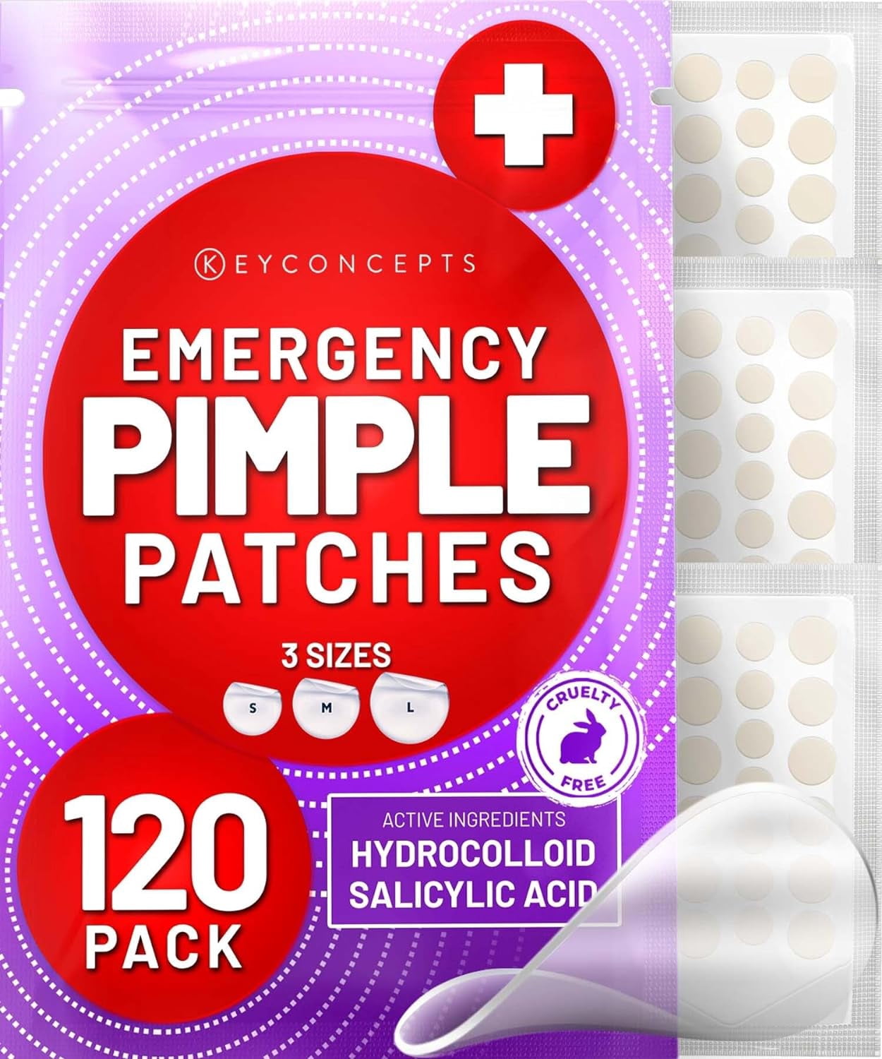 KeyConcepts Salicylic Acid Pimple Patches for Face, Reduce Acne Spots ...