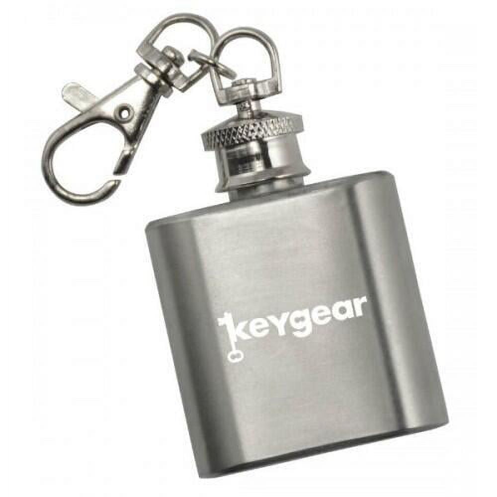 KeyGear Mini Flask, Stainless Steel 1oz Silver Flask by UST Brands ...