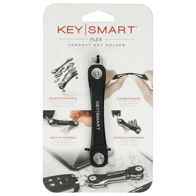 KeySmart Flex Key Holder, Flexible Polycarbonate Plastic, Holds 8 Keys, Unisex, Black - Walmart.com