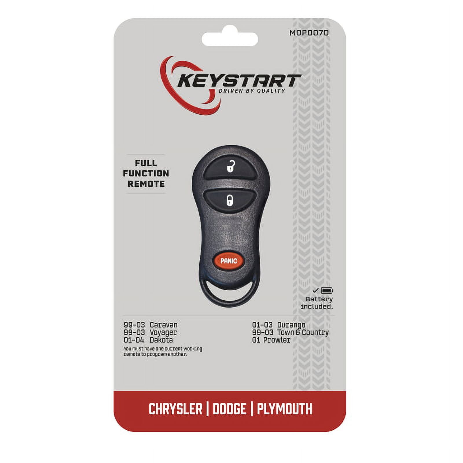 KeyStart Self Programmable Remote Automotive Replacement Key MOP007 ...