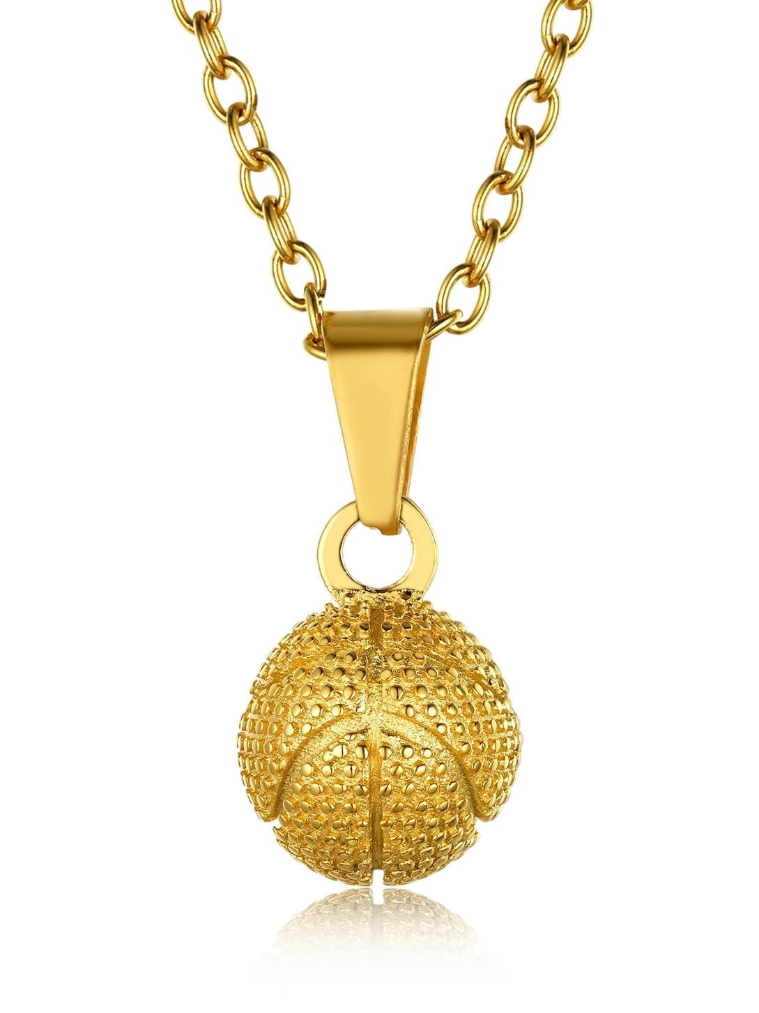 KeyStyle Basketball Pendant Necklaces for Men Stainless Steel Chain ...