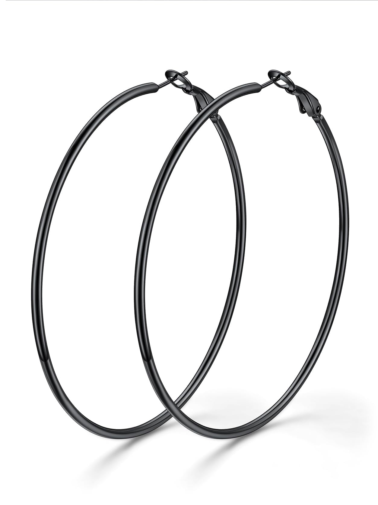 KeyStyle 70mm Hoop Earrings for Women Lightweight Circle Big Hoop ...