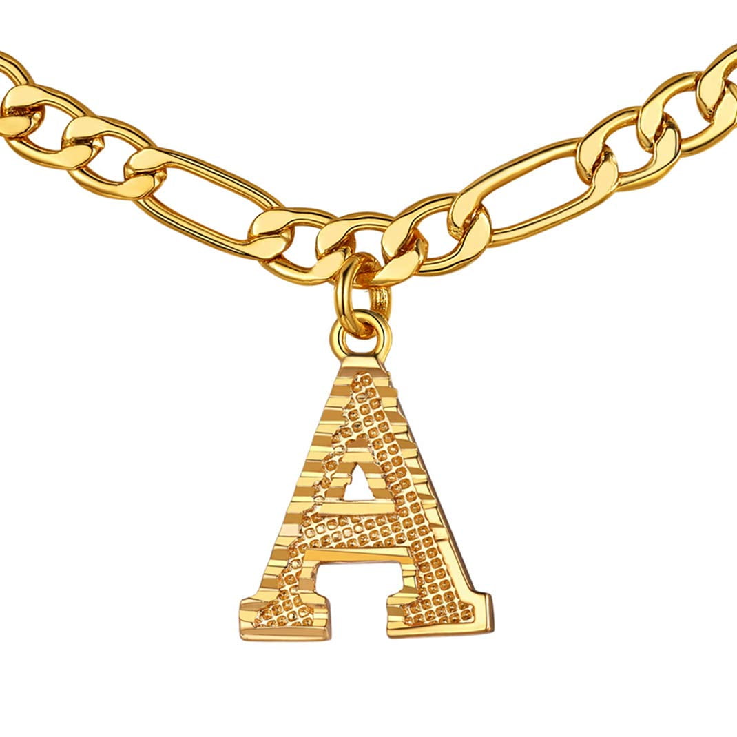 KeyStyle Initial Necklace for Women Gold Plated Initial Pendant ...