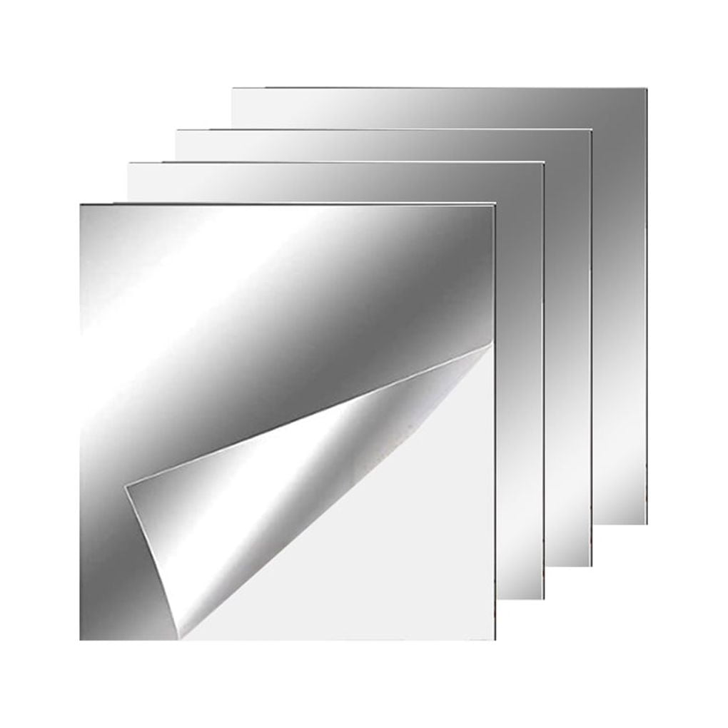 Keyboarant 4pcs/set Reflective Effect Self Adhesive Non Glass Mirror ...