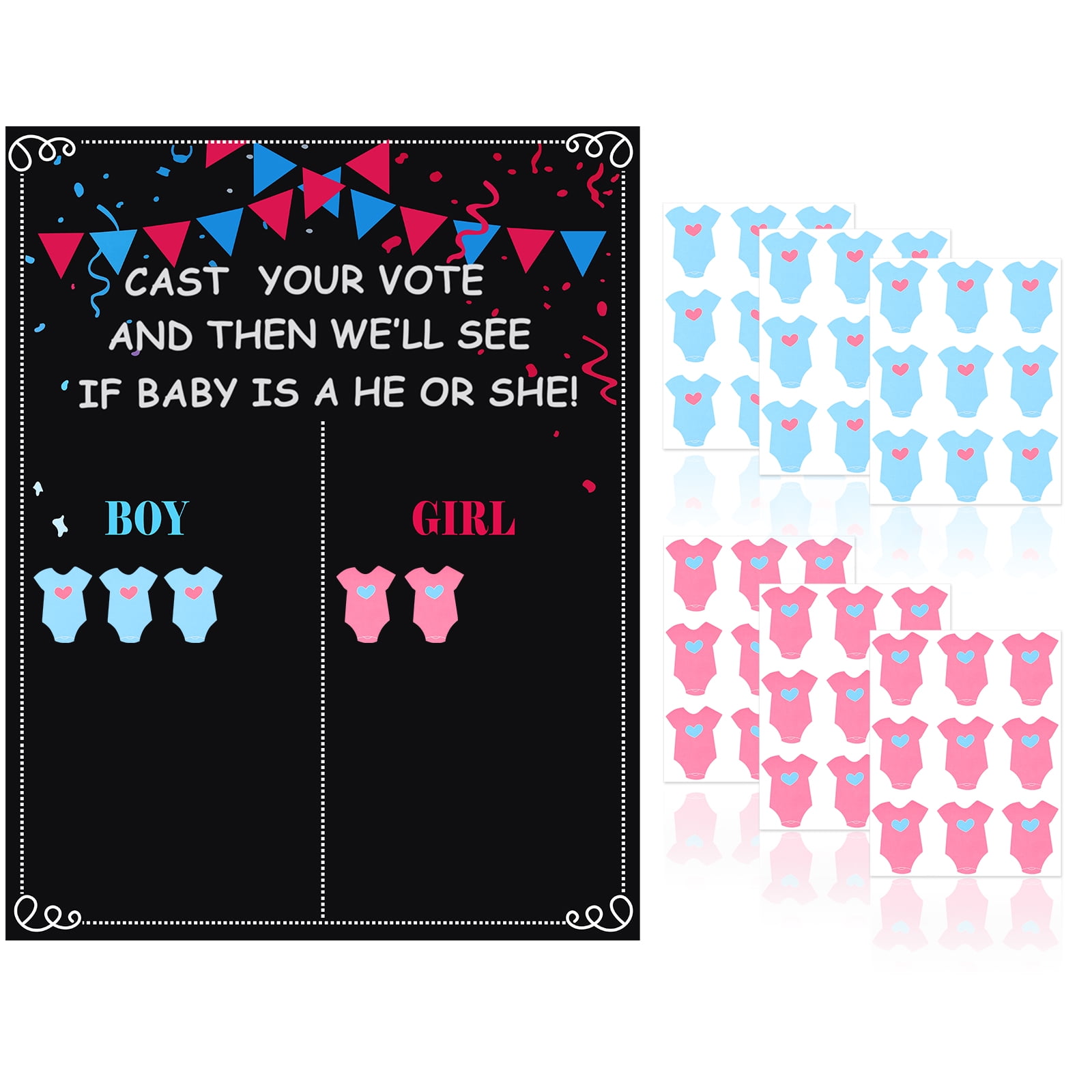 Keyboarant Stickers Funny Gender Reveal Boy Girl Voting English Poster ...