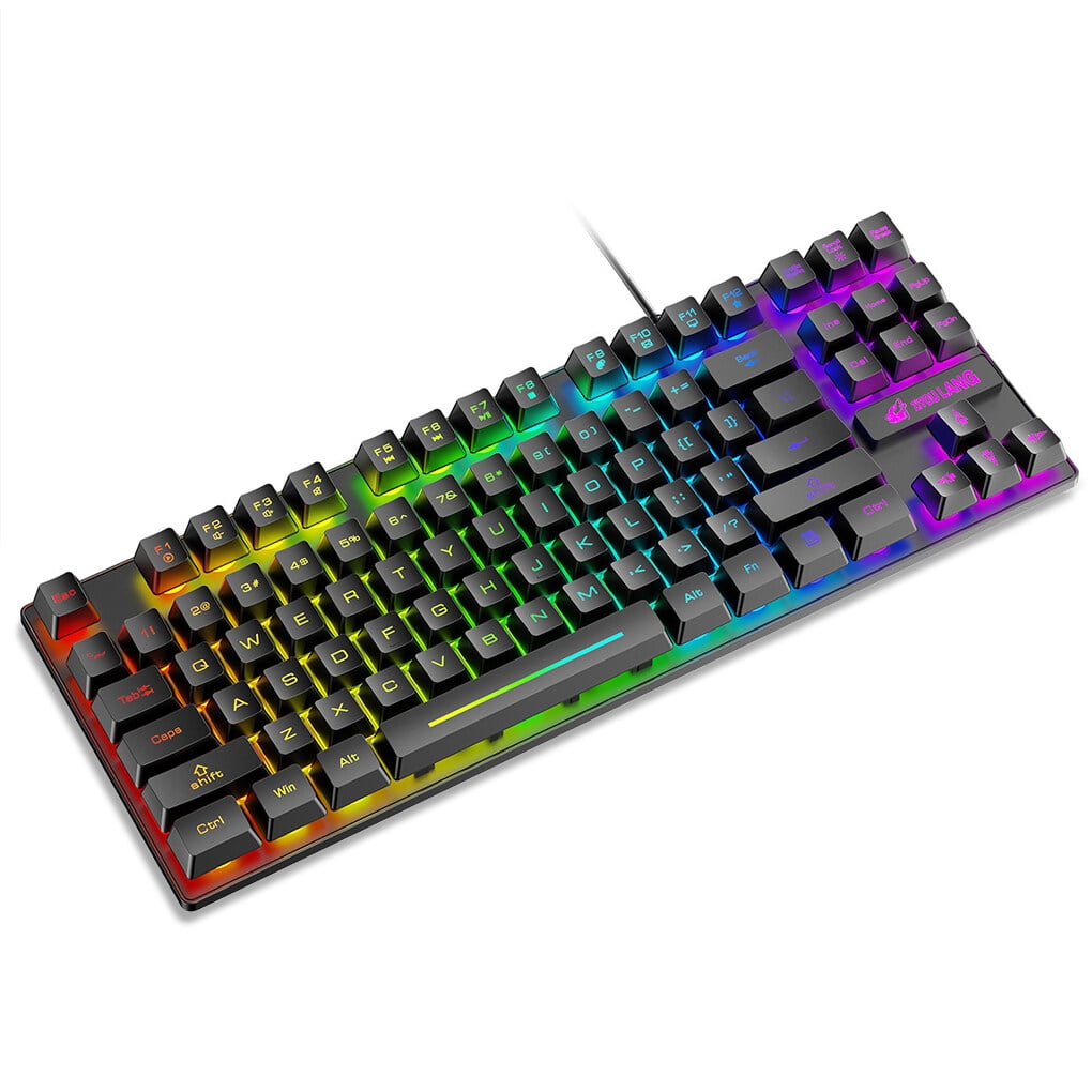 Keyboarant Wired RGB Backlit Keyboard Universal Gamer 87-Key Computer ...