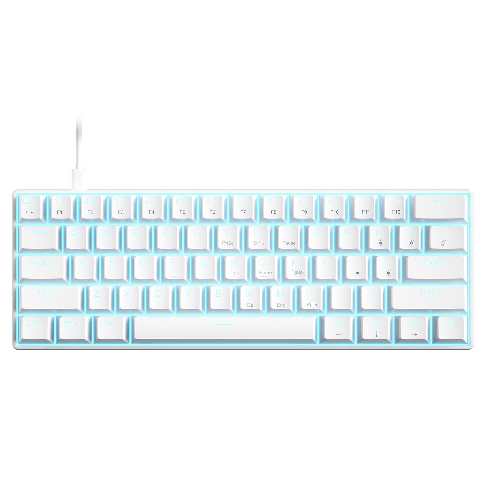 Keyboard,61-key Led Swap Eryue Swap Switch/red Switch Usb Wired 61-key ...