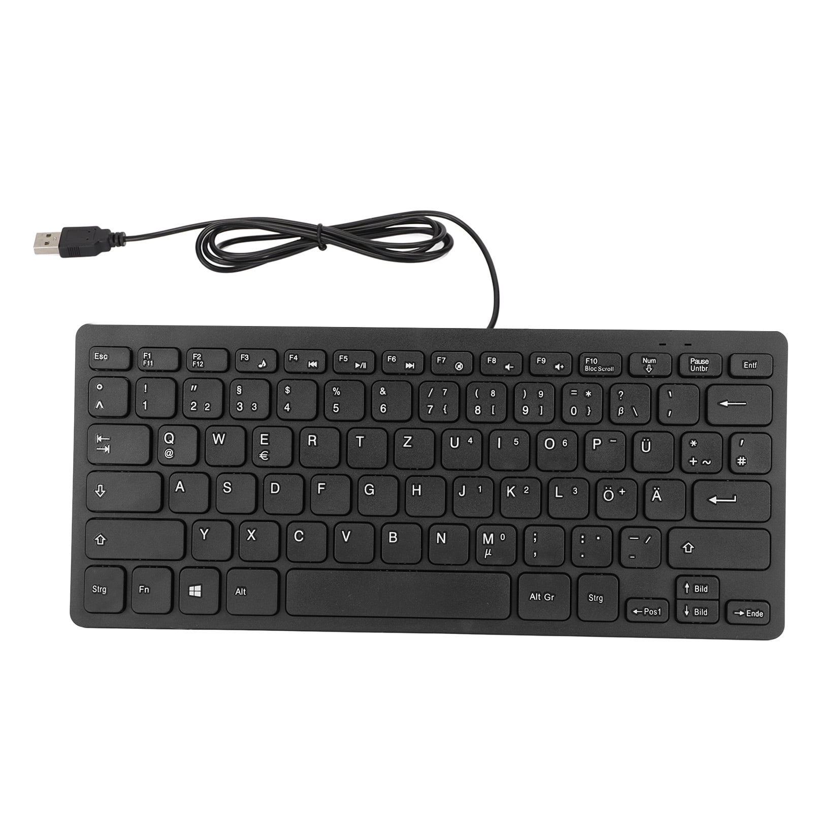 Keyboard 78 Key Mute Ultra Thin Wired Mini USB Interface Desktop ...