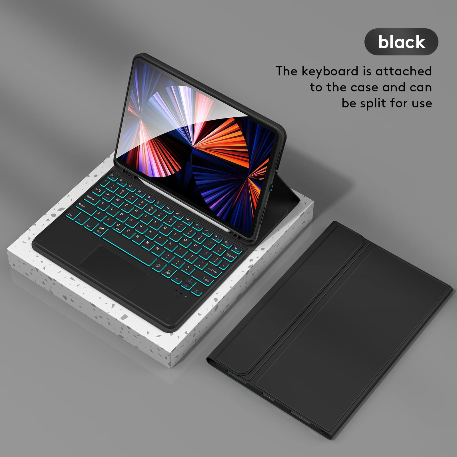 Keyboard,Air 4 Leather Tablet 11in 2022 Bt Usb Keypad With Pu Leather ...