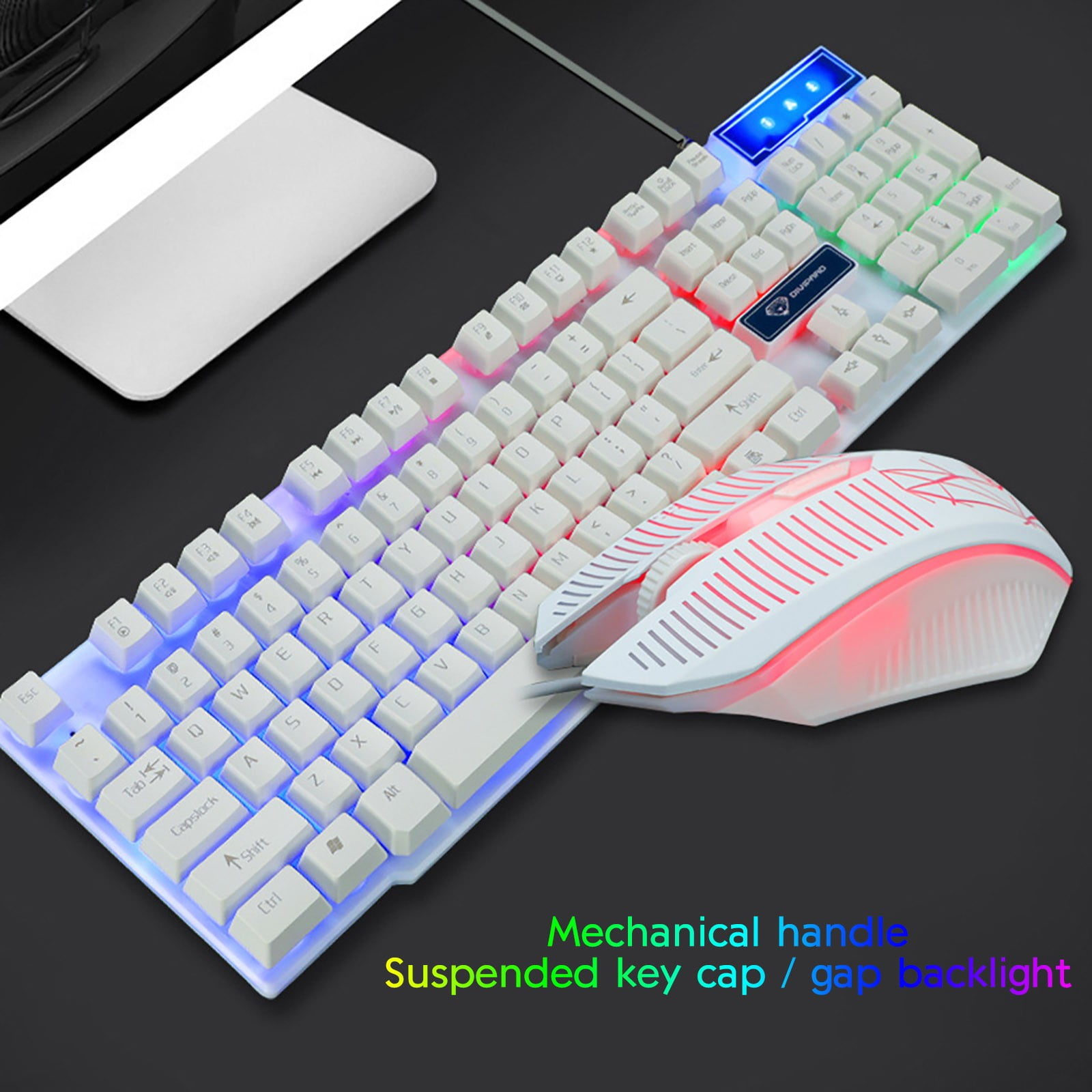 Keyboard And Combo Gaming Mechanical Color Breathing Backlight 104 keys ...