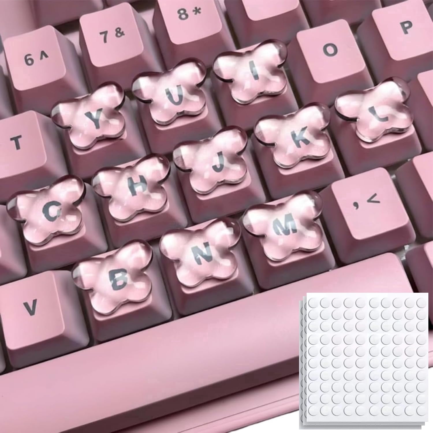 Keyboard Bubbles for Long Nails, Keyboard Stickers for Long Nails, 50 ...