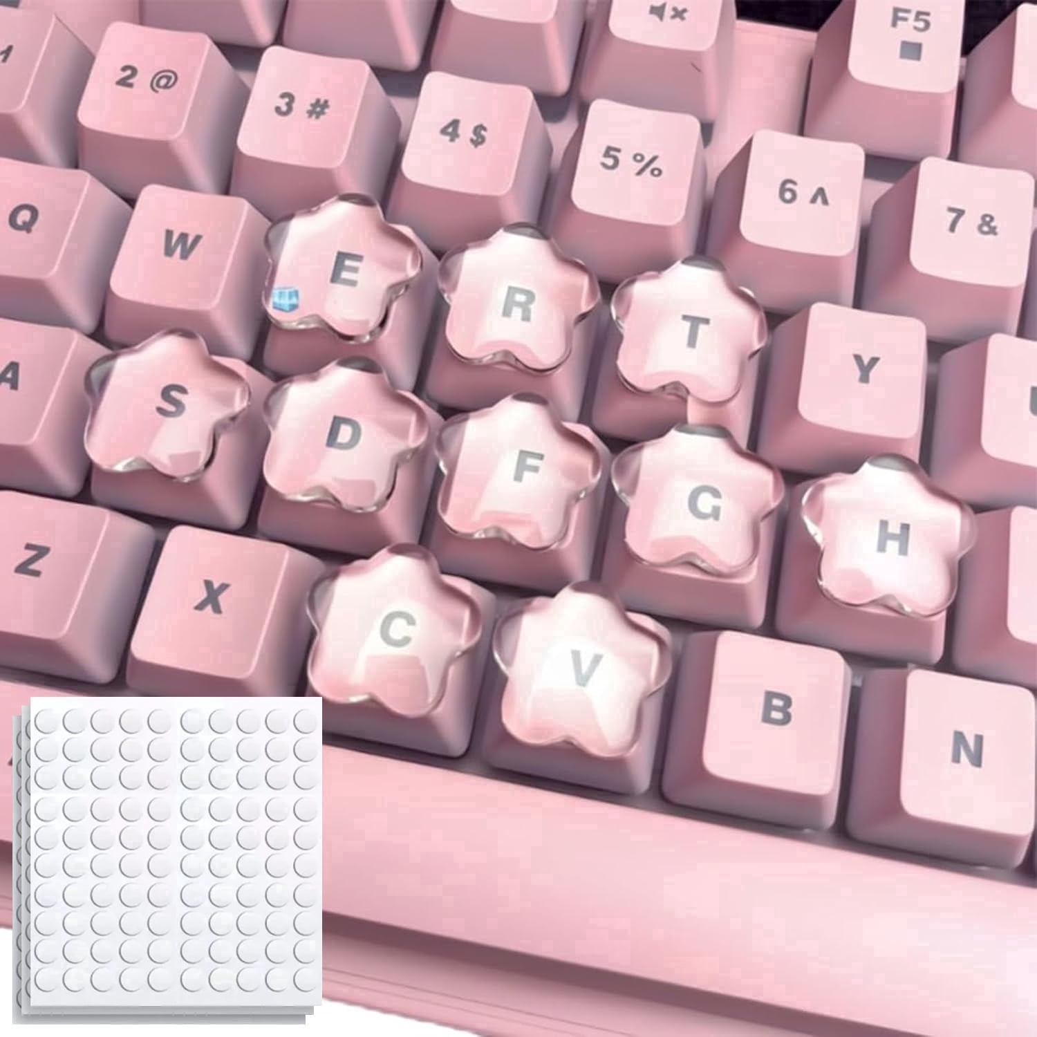 Keyboard Bubbles for Long Nails, Keyboard Stickers for Long Nails, 50 ...