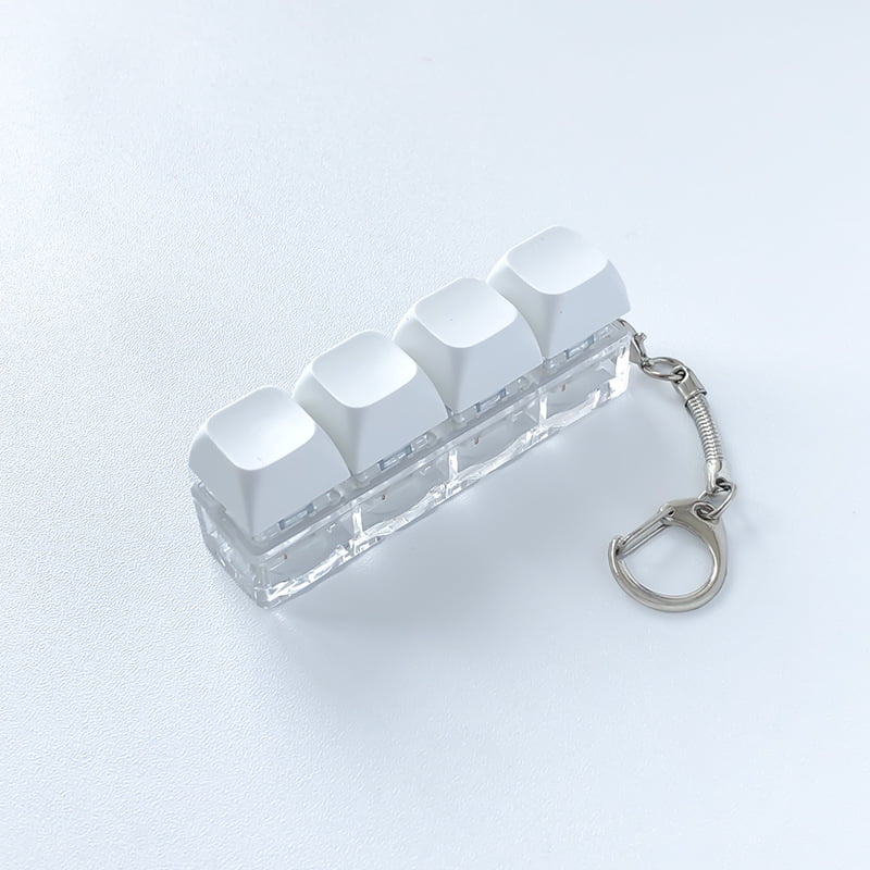 Keyboard Button Fidget Toy 4-Button Keyboard Fidget Keychain Stress ...