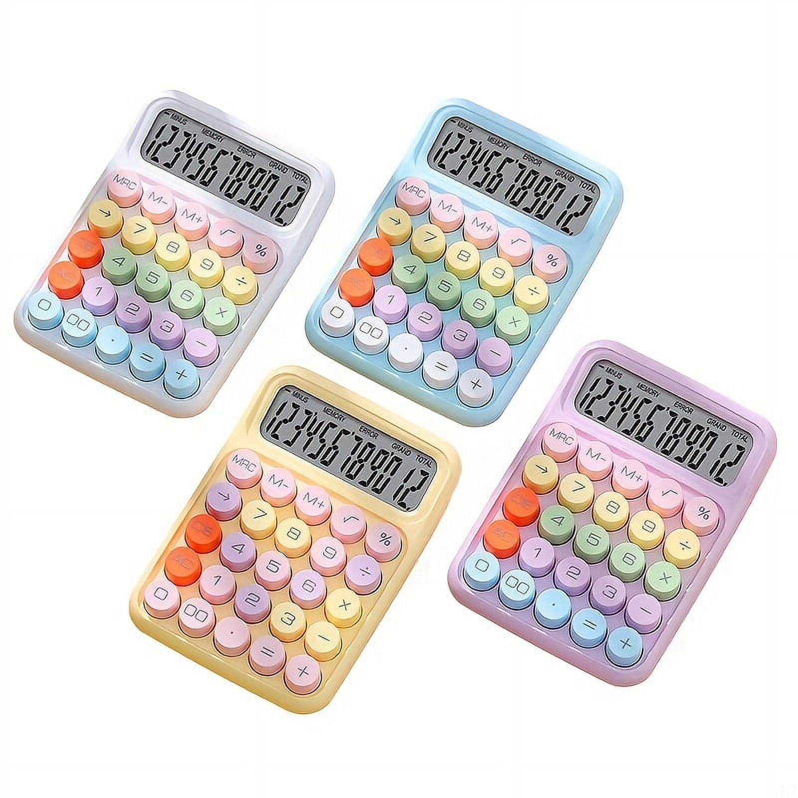 Keyboard Calculator Office 12-digit Mechanical Calculator Cute Candy ...