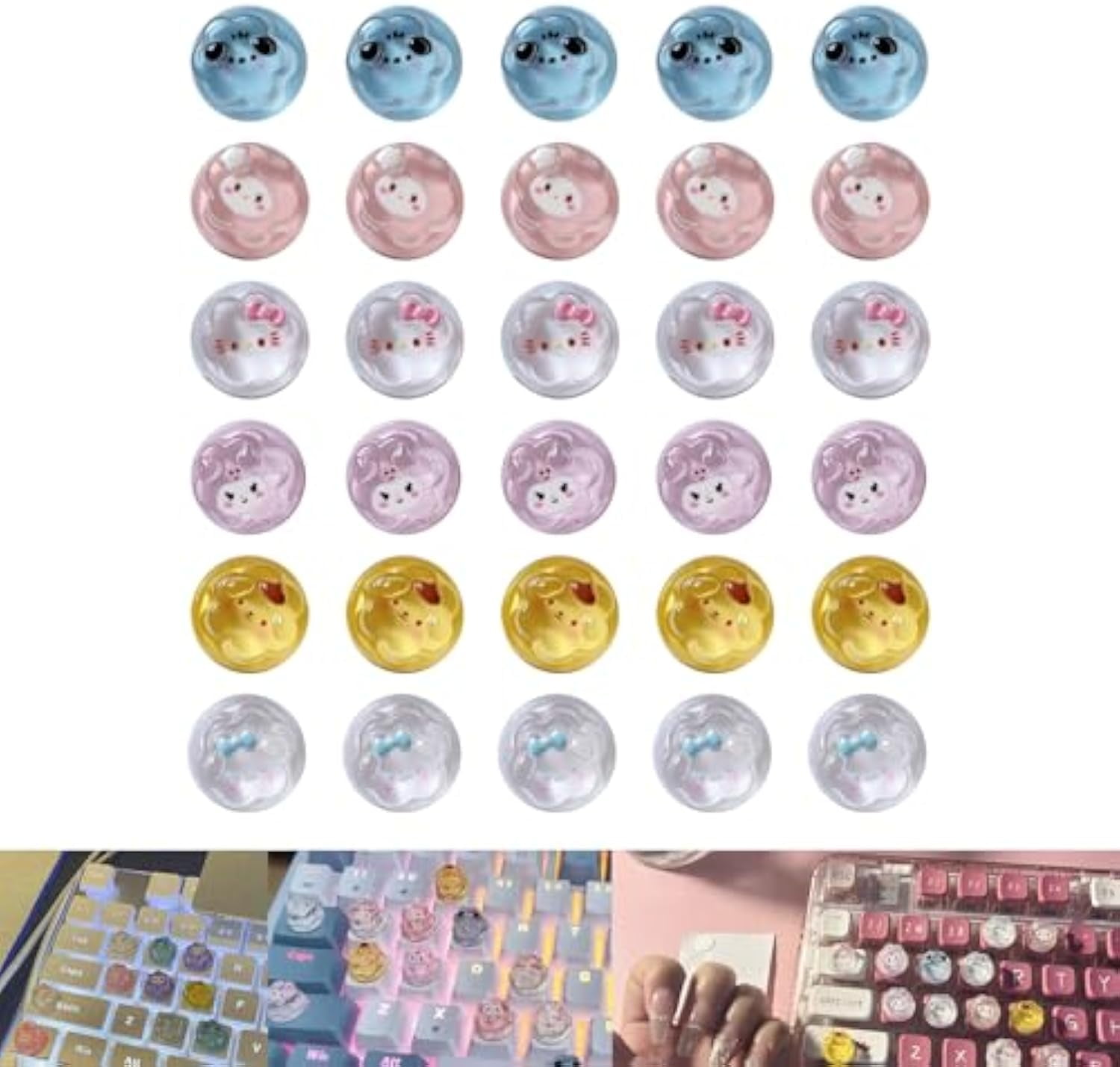 Keyboard Caps for Long Nails, Keyboard Sticker for Long Nails with ...