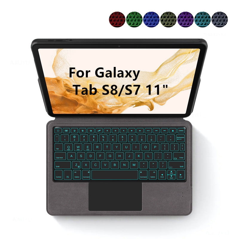 Keyboard Case For Samusng Galaxy Tab S8 2022/Tab S7 2020 11 inch Tablet SM-T870 SM-T875 SM-X700 ...