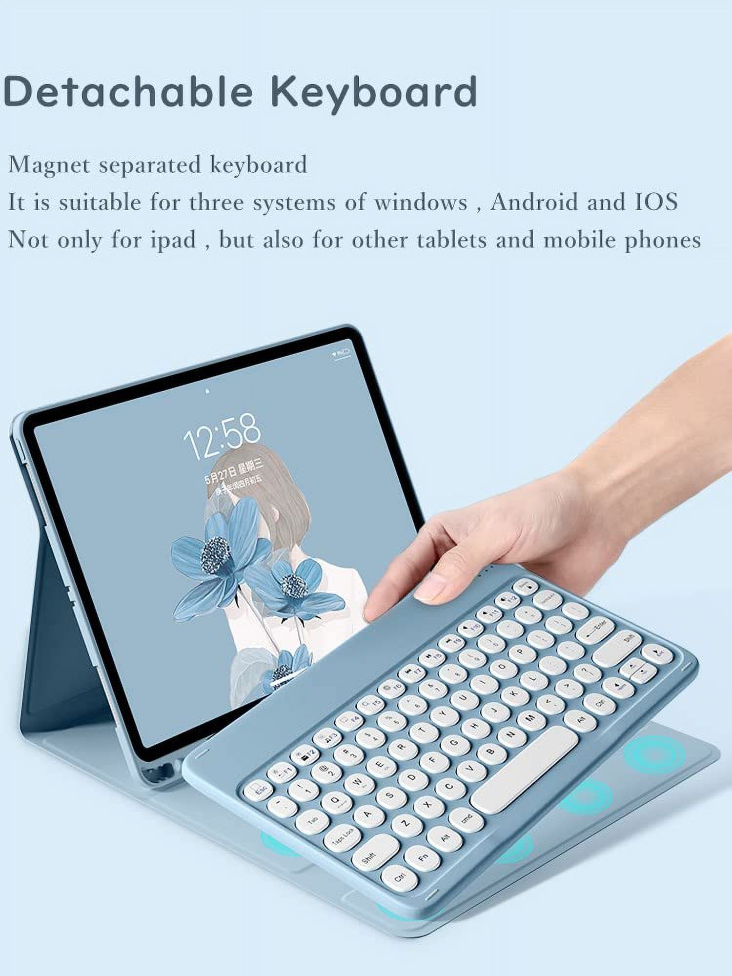 Keyboard Case for Galaxy Tab S9 FE+ / Tab S10+ / Tab S9+ / Tab S8+ /S7 ...