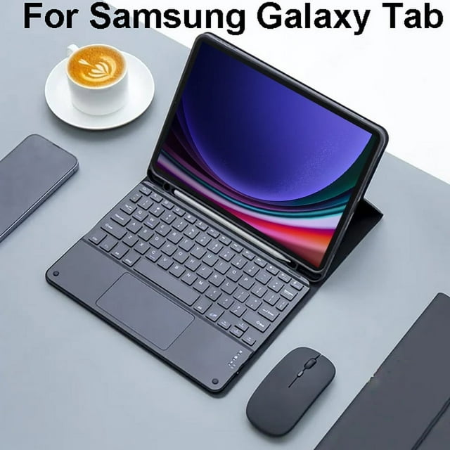 Keyboard Case for Samsung Galaxy Tab A9 Plus, Tablet Cover for Tab S8 S9 Ultra S7 S9 FE+ A8 S6 ...