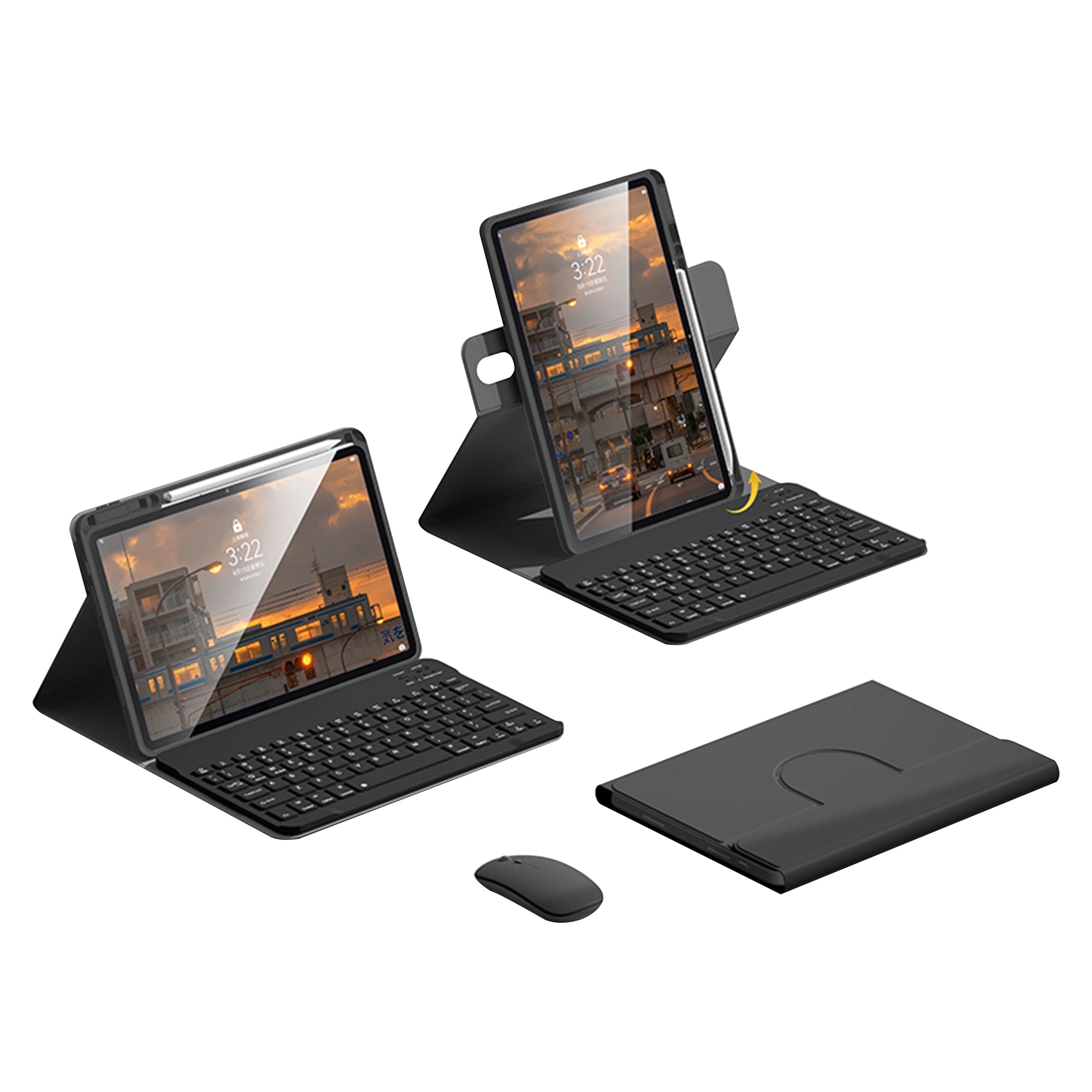 Keyboard Case for iPad 9th/8th/7th Gen, 10.2"", 360° Rotating Cover ...