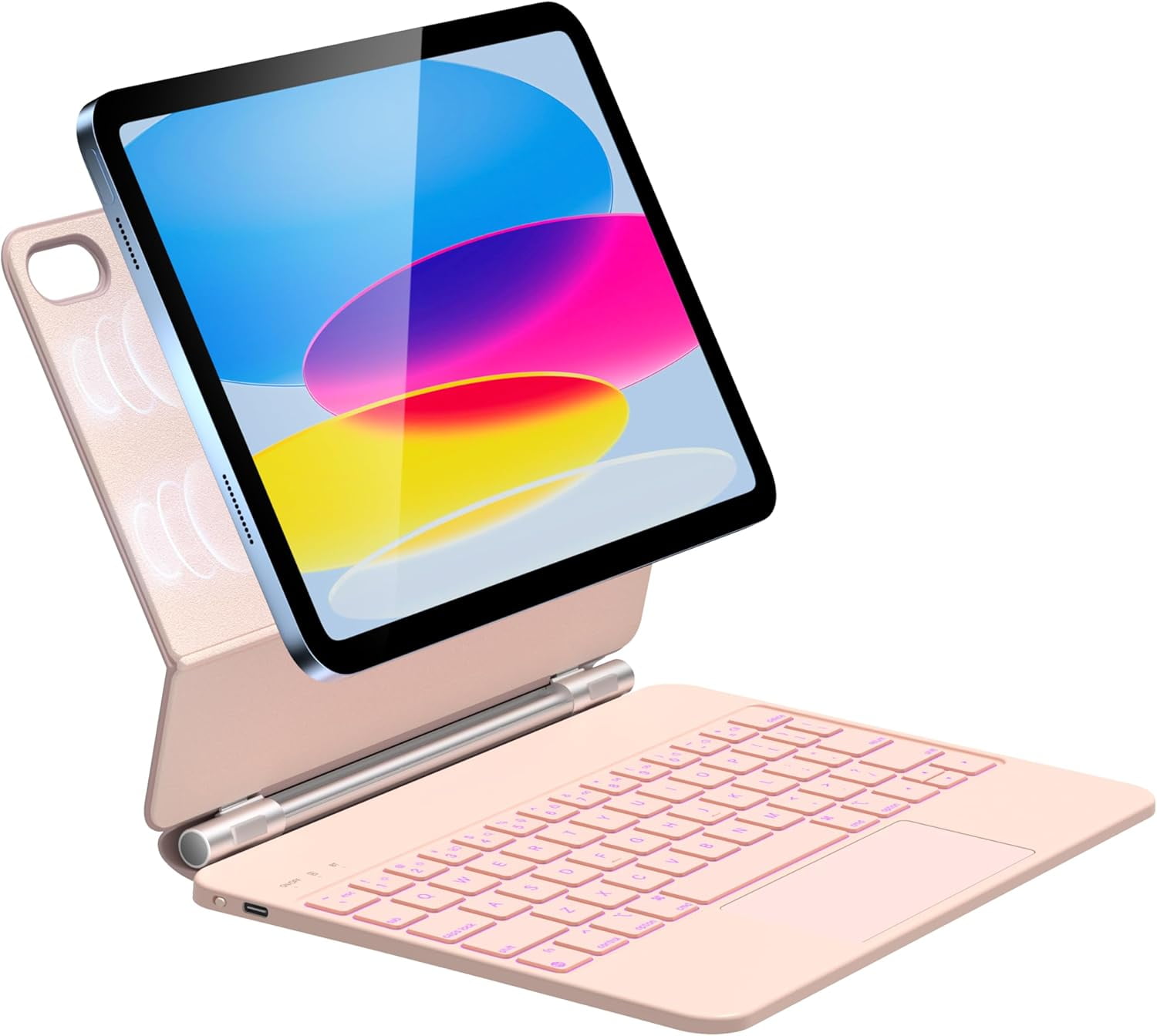 Keyboard Case for iPad A16 11/10, Magnetic Magic-Stand, Floating Design ...