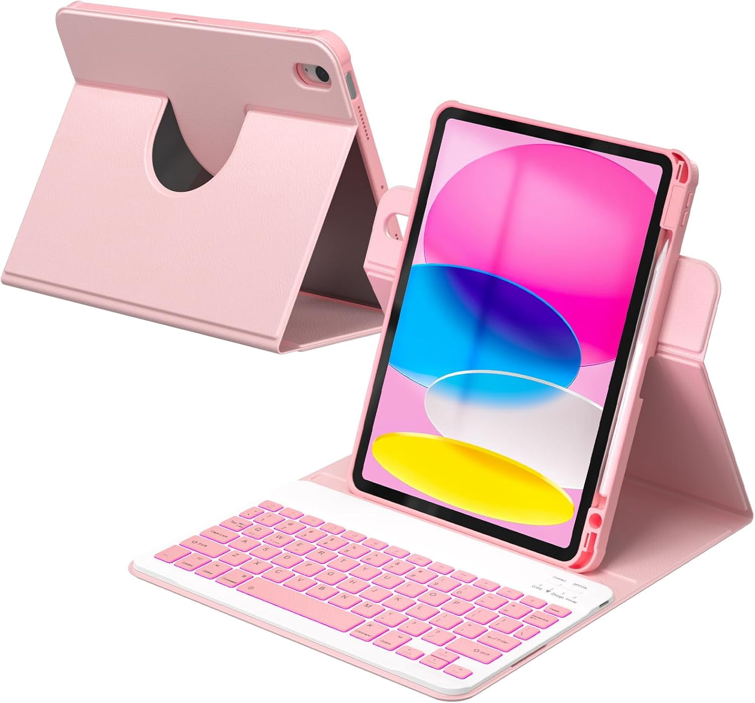 Keyboard Case for iPad A16(11th) 2025 & 10th Generation 10.9" 2022, 360 ...