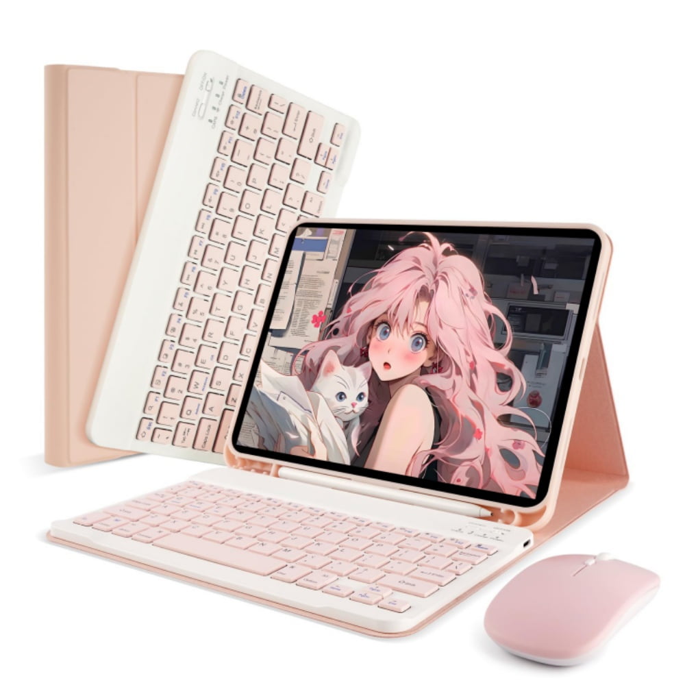 Keyboard Case for iPad Mini 6 2021 (8.3 Inch), Soft TPU Back Cover with ...